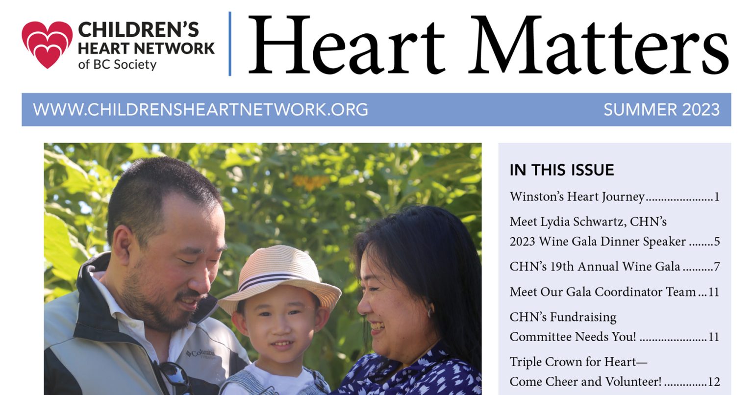 The cover page of Heart Matters Summer 2023. | Children’s Heart Network